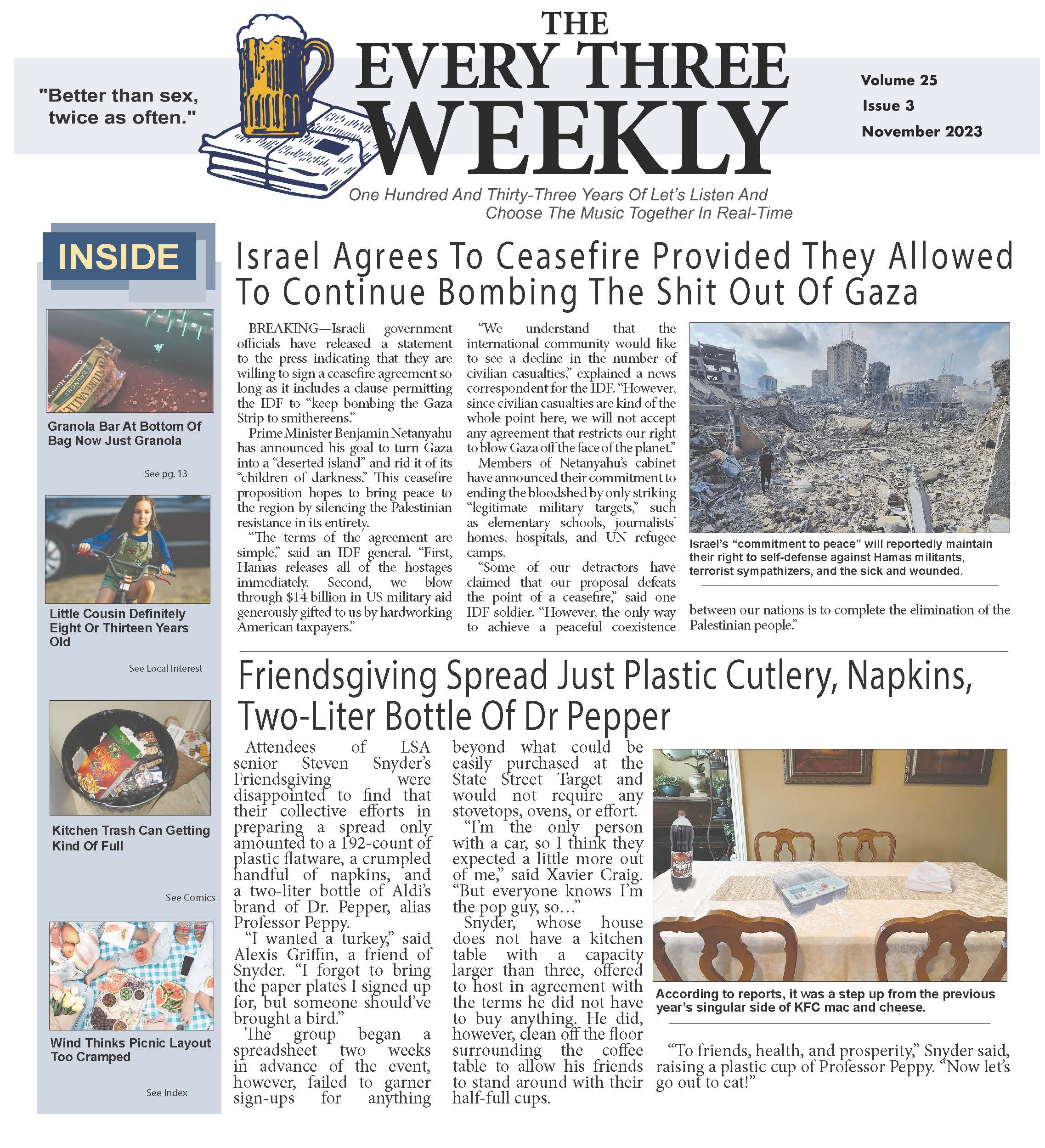 The Every Three Weekly – Volume 25, Issue 3 | The Every Three Weekly