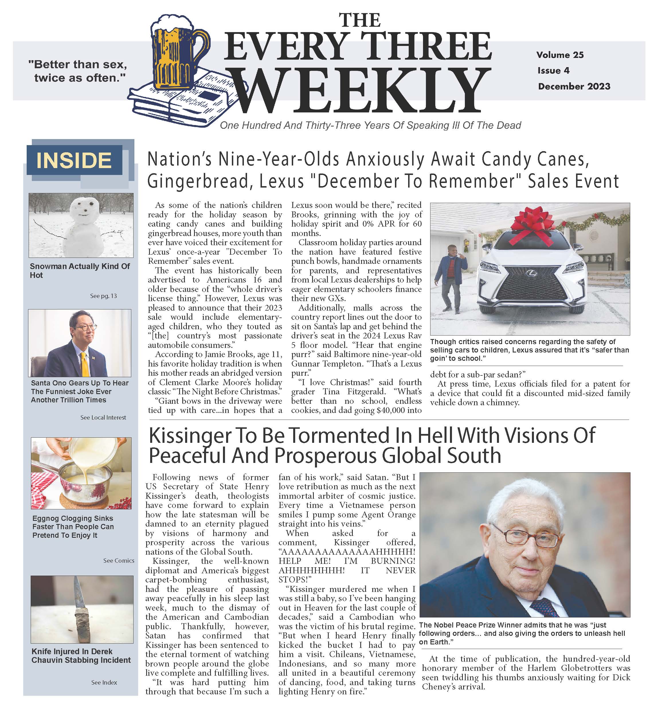 The Every Three Weekly – Volume 25, Issue 4 | The Every Three Weekly