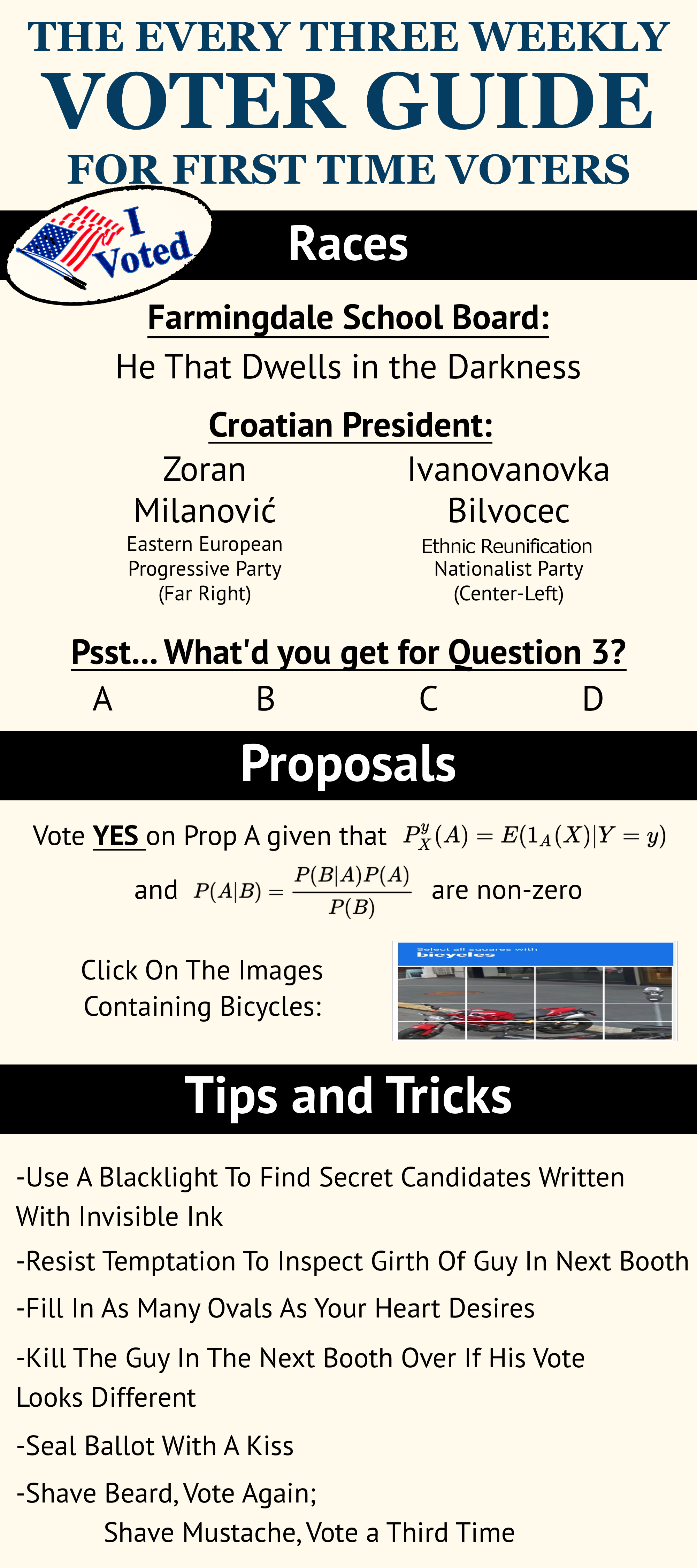 The Every Three Weekly Voter Guide | The Every Three Weekly
