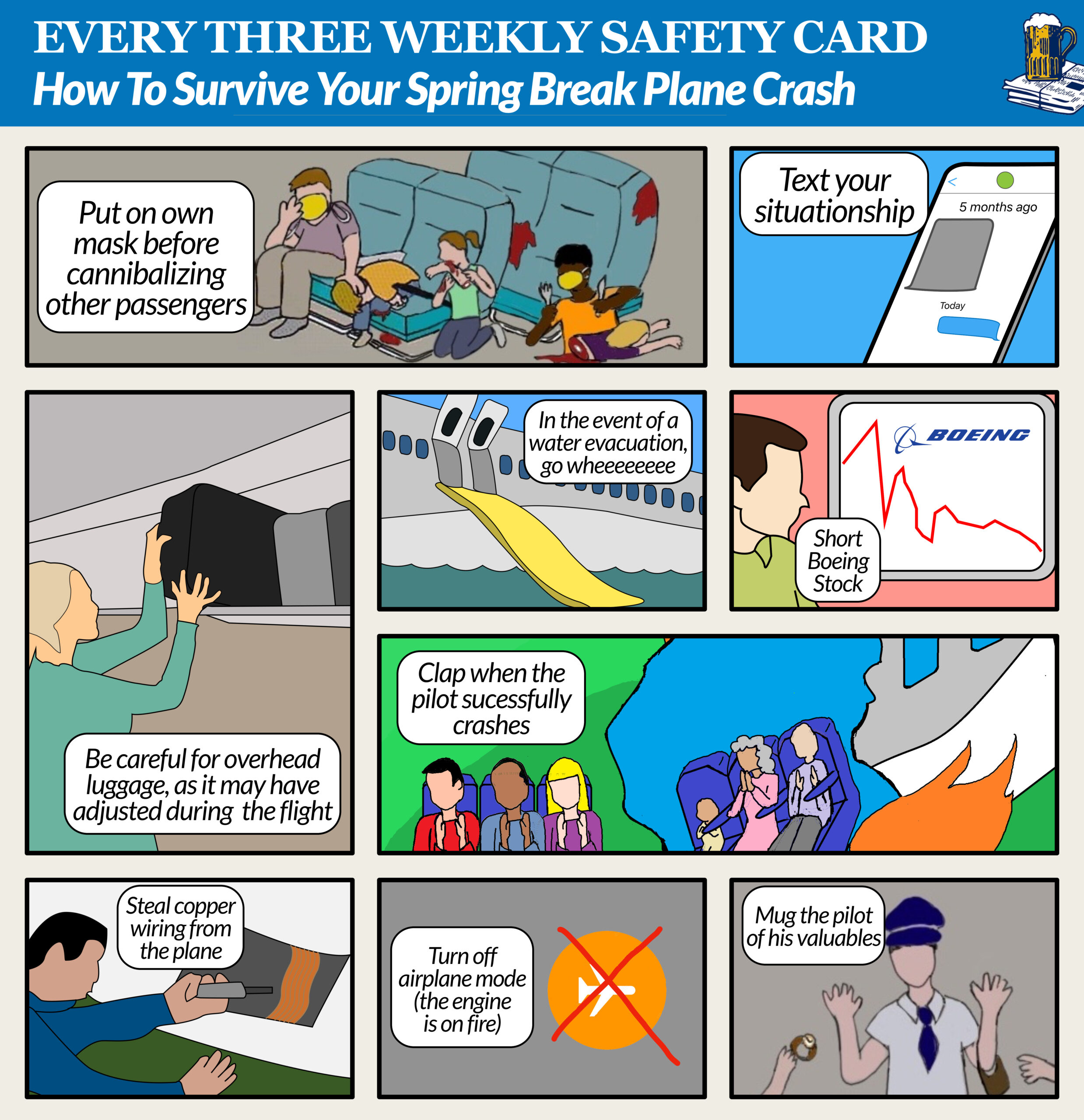 How To Survive Your Spring Break Plane Crash | The Every Three Weekly