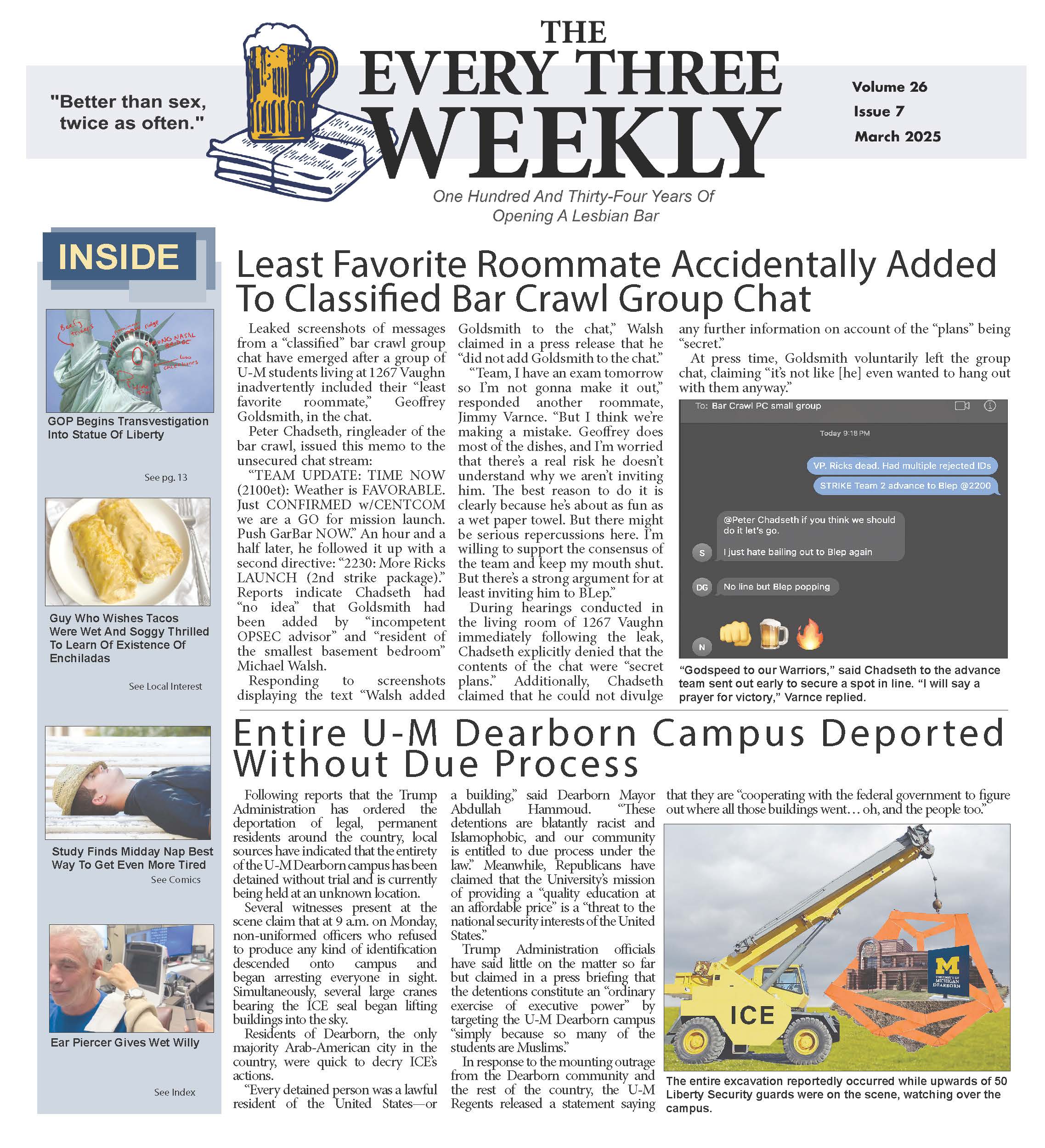 The Every Three Weekly – Volume 26, Issue 7 | The Every Three Weekly